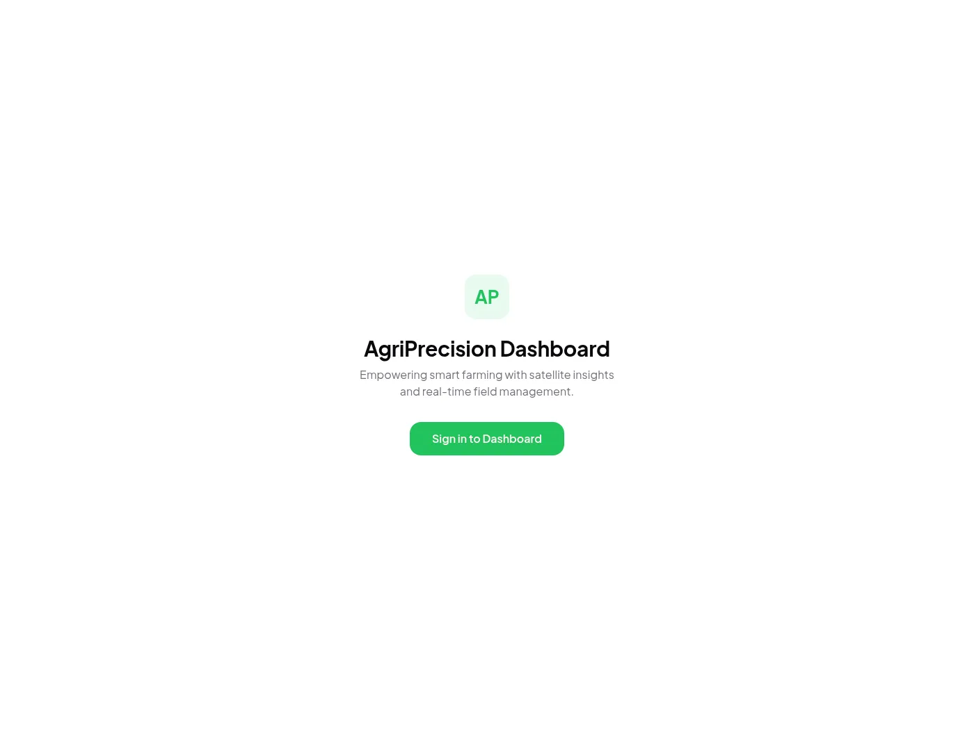AgriPrecision Dashboard