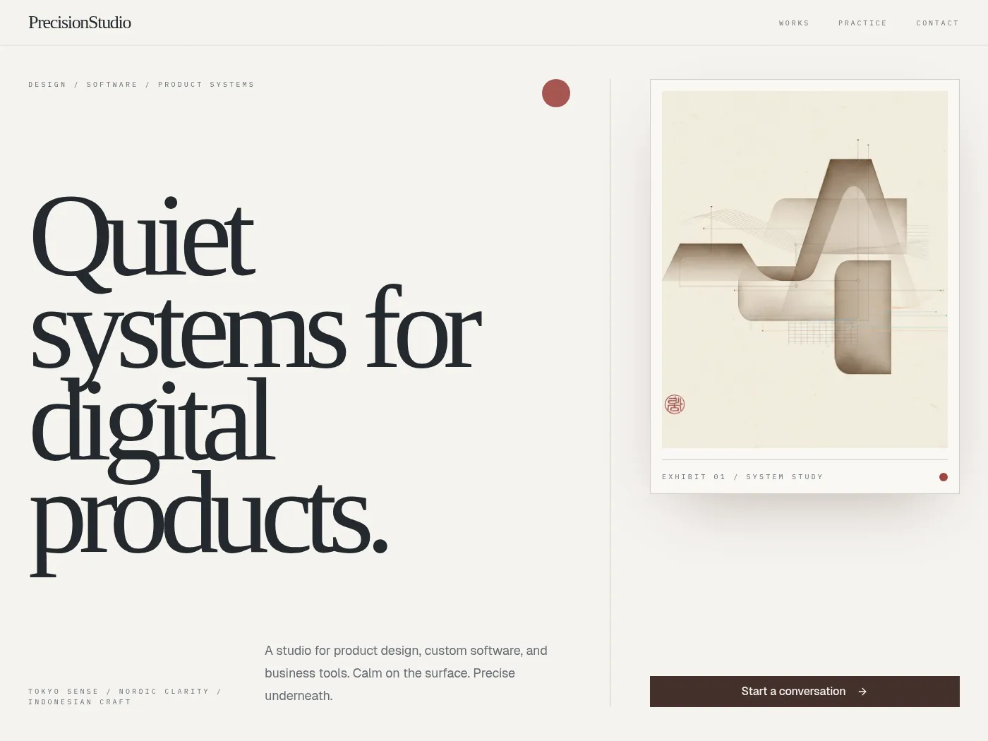 PrecisionStudio Landing Page