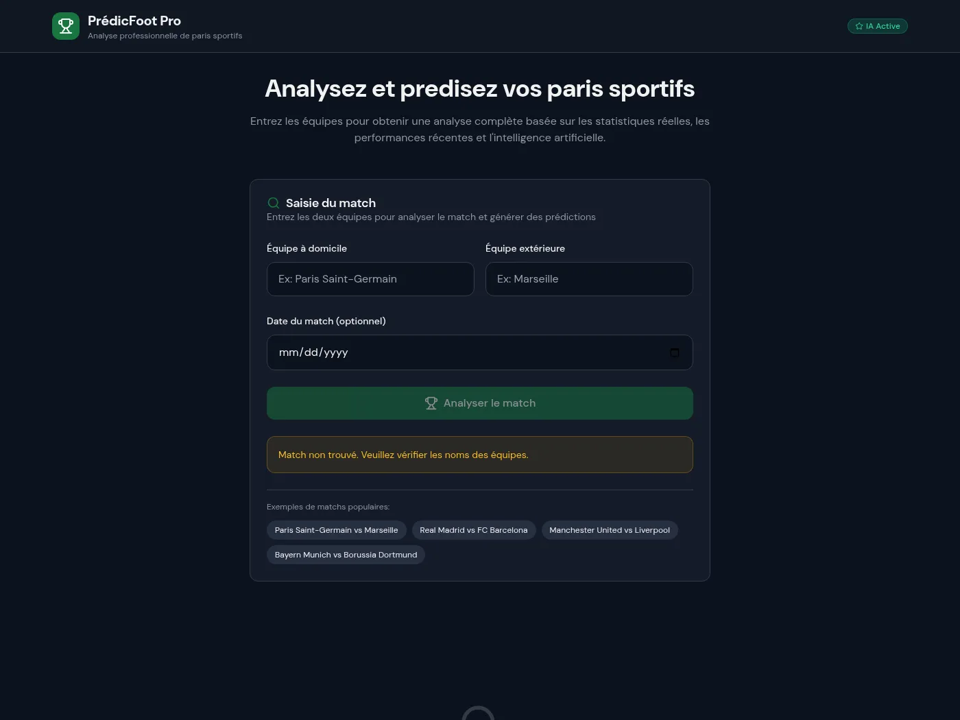 PrédicFoot Pro