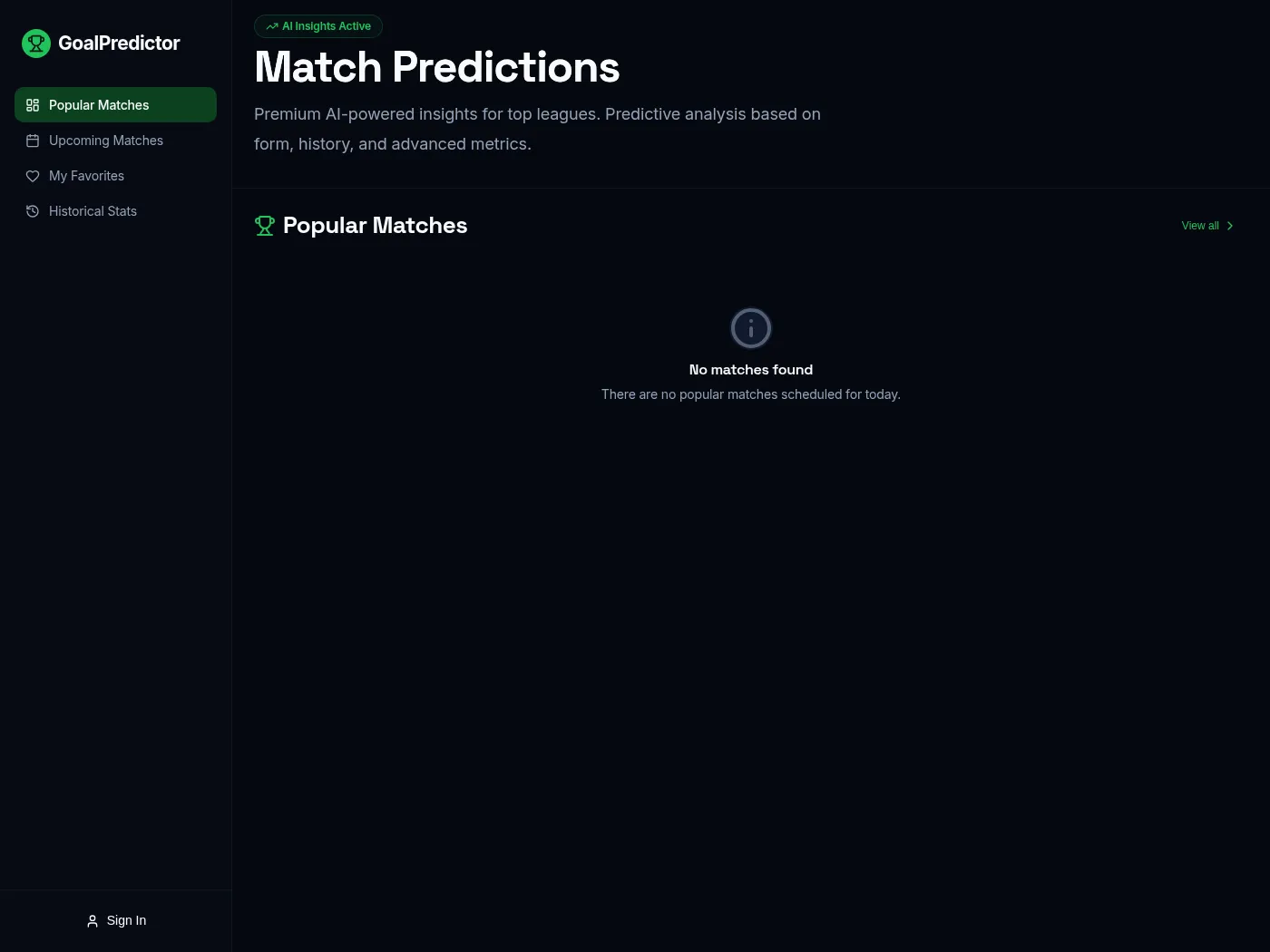 GoalPredictor Insights
