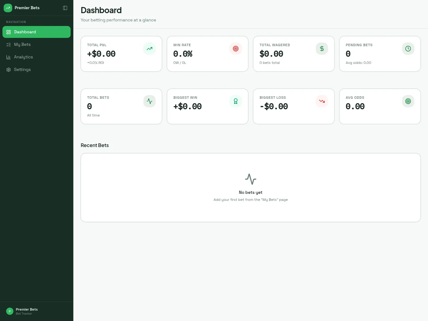 Premier Bet Tracker