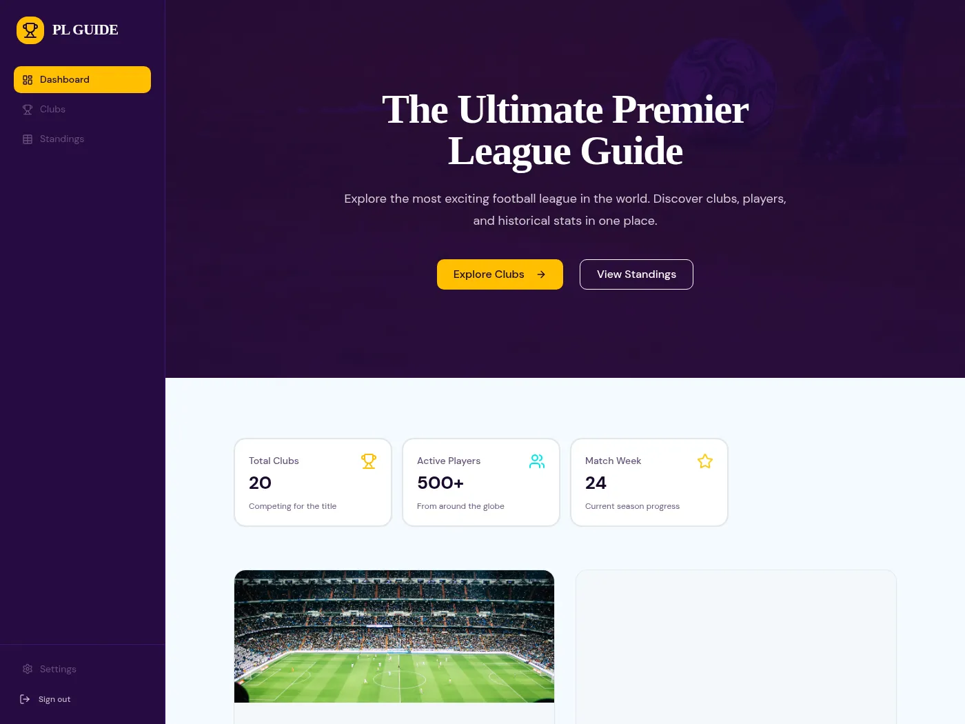 Premier League Club Guide