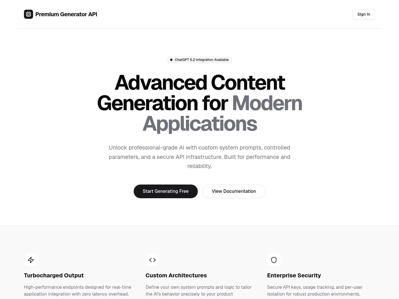 Premium Generator API