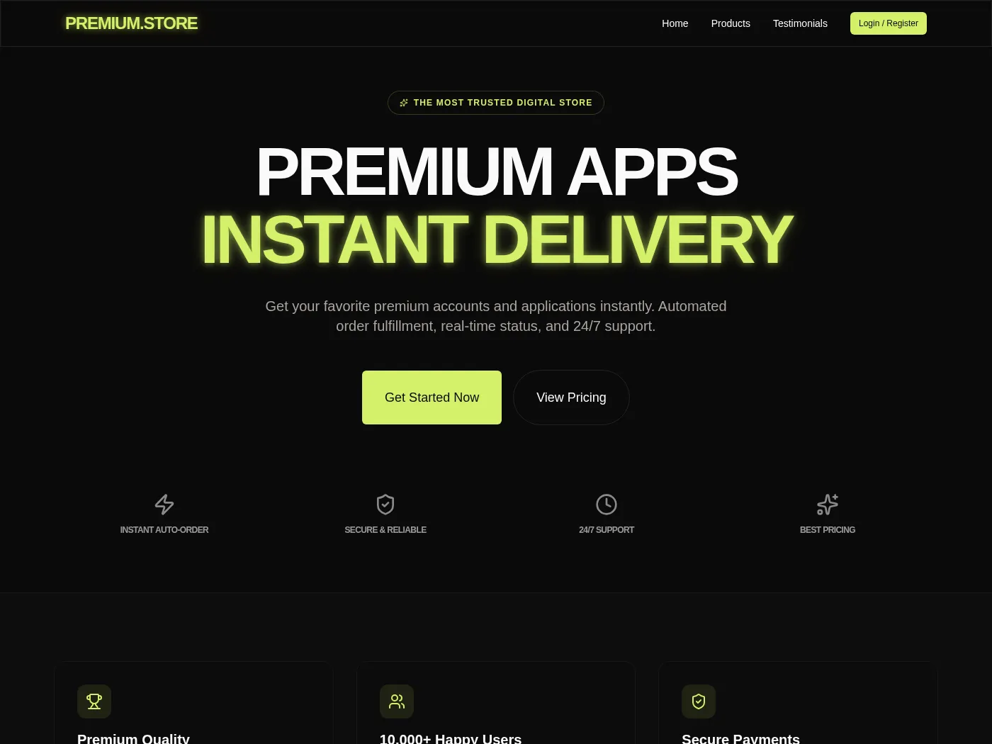 Premium App Storefront