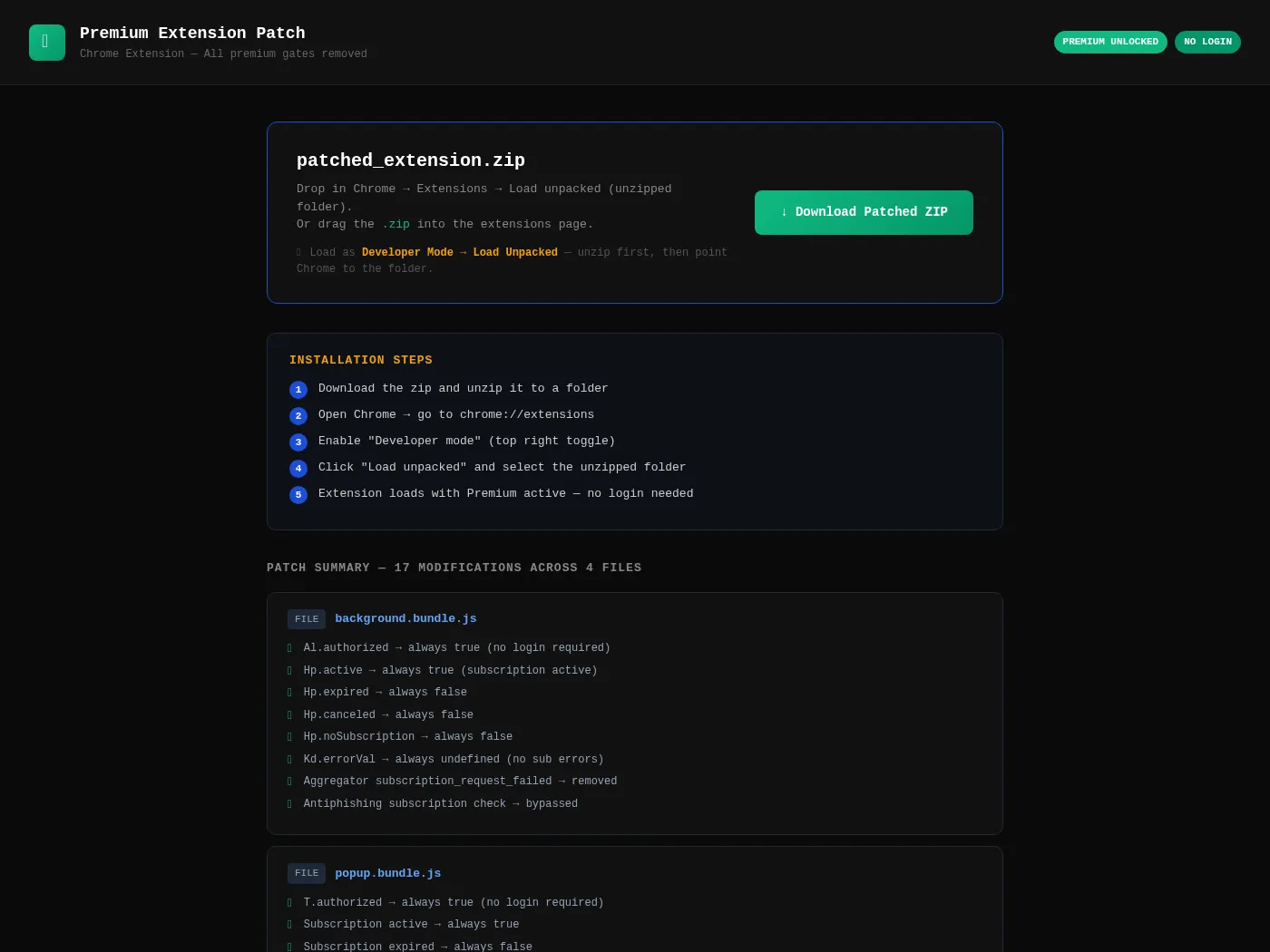 Premium Extension Patch