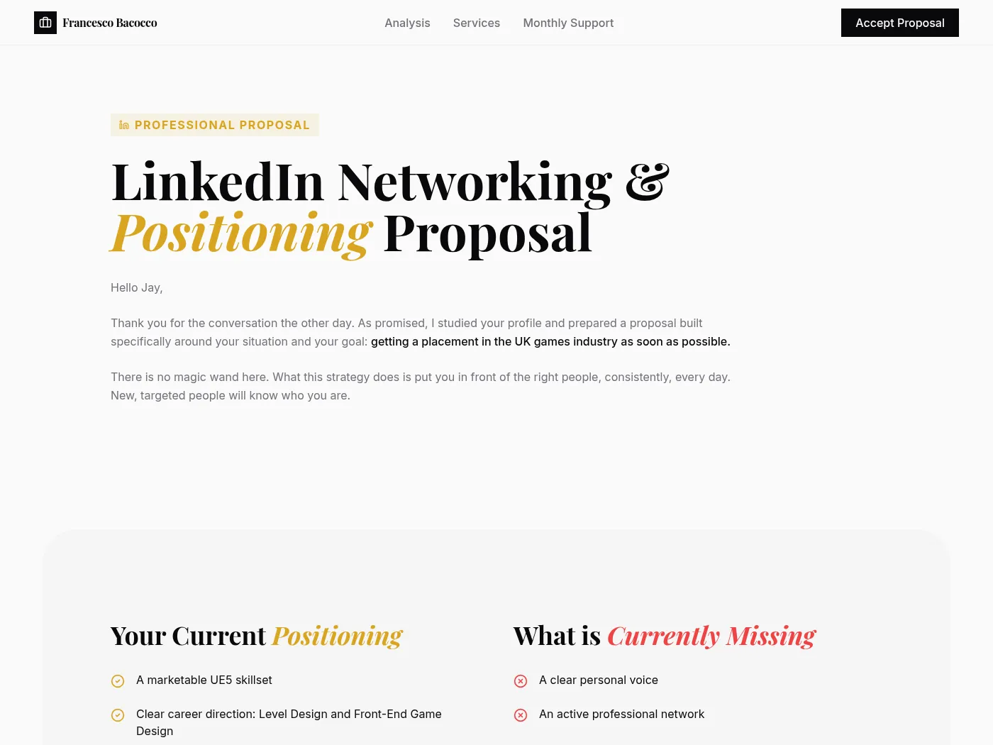 Premium Proposal Pages