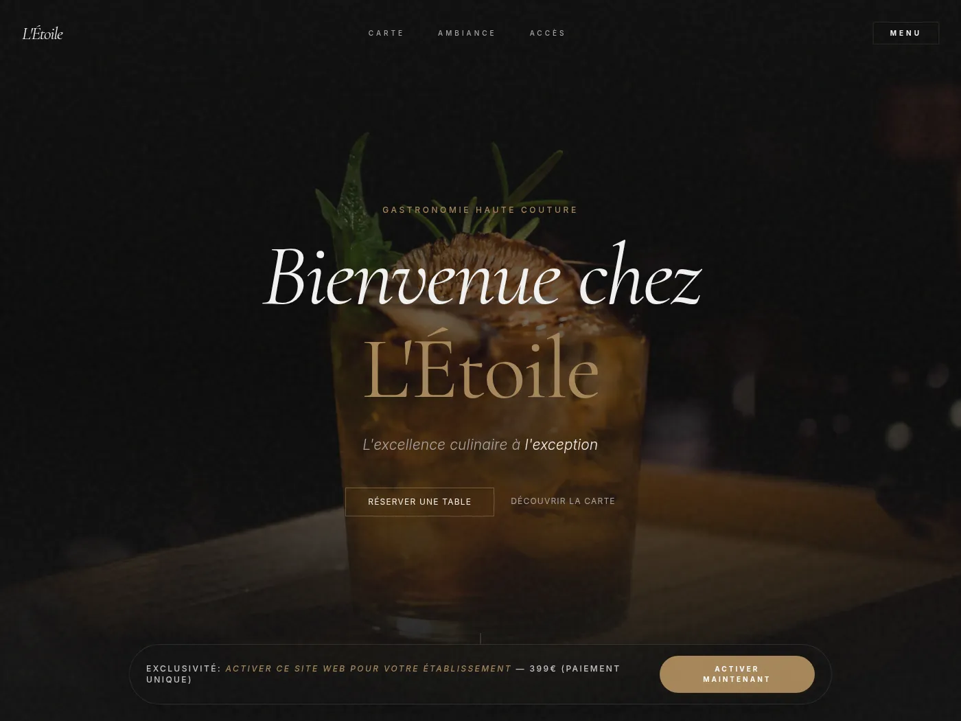 Michelin-Grade Restaurant Template