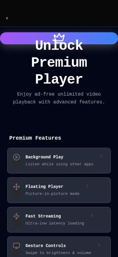 Premium Video Player UI