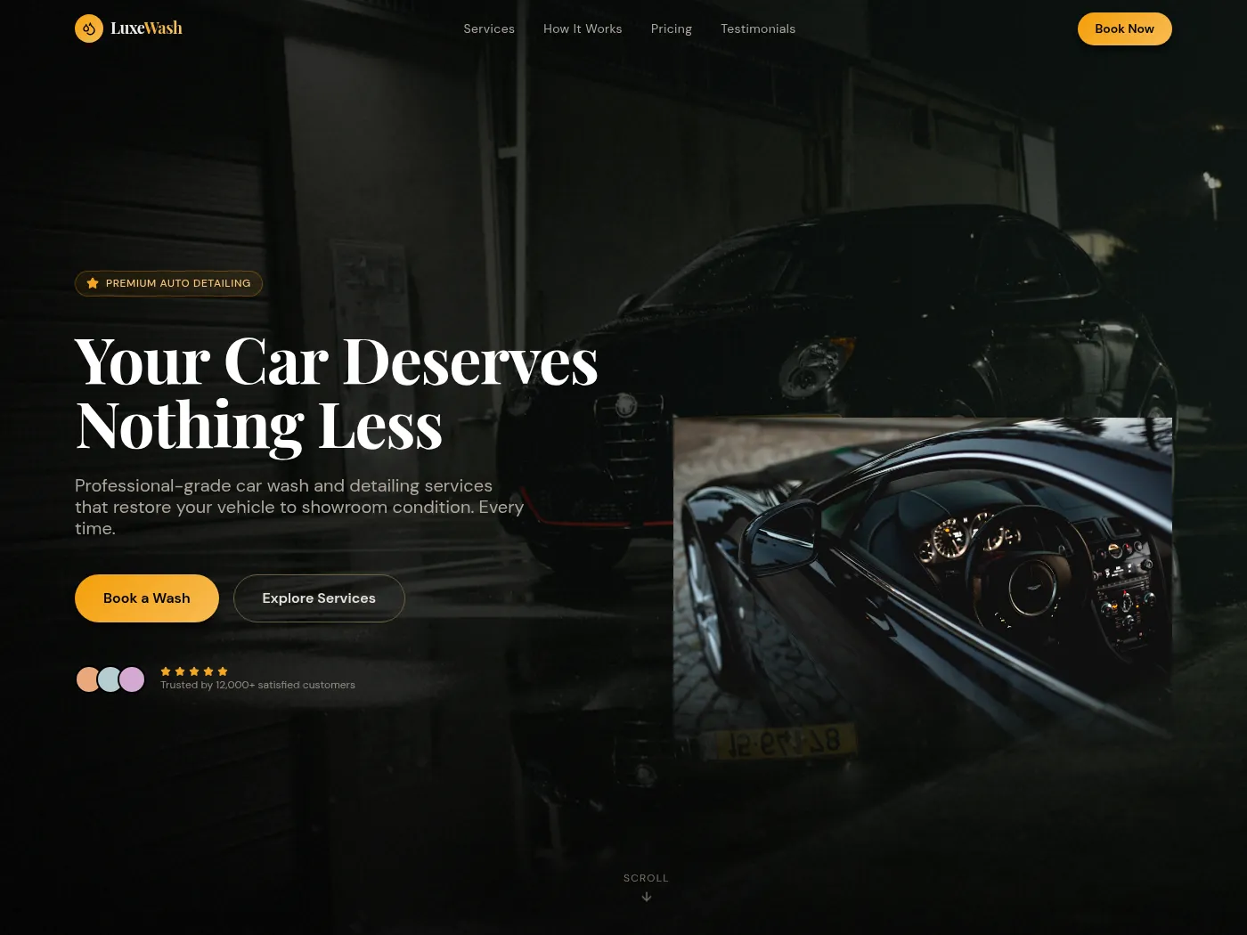 LuxeWash Landing Page