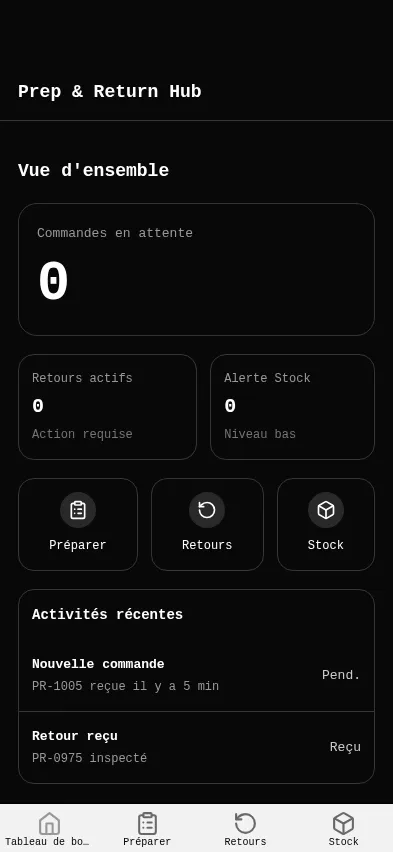 Prep & Return Mobile Hub