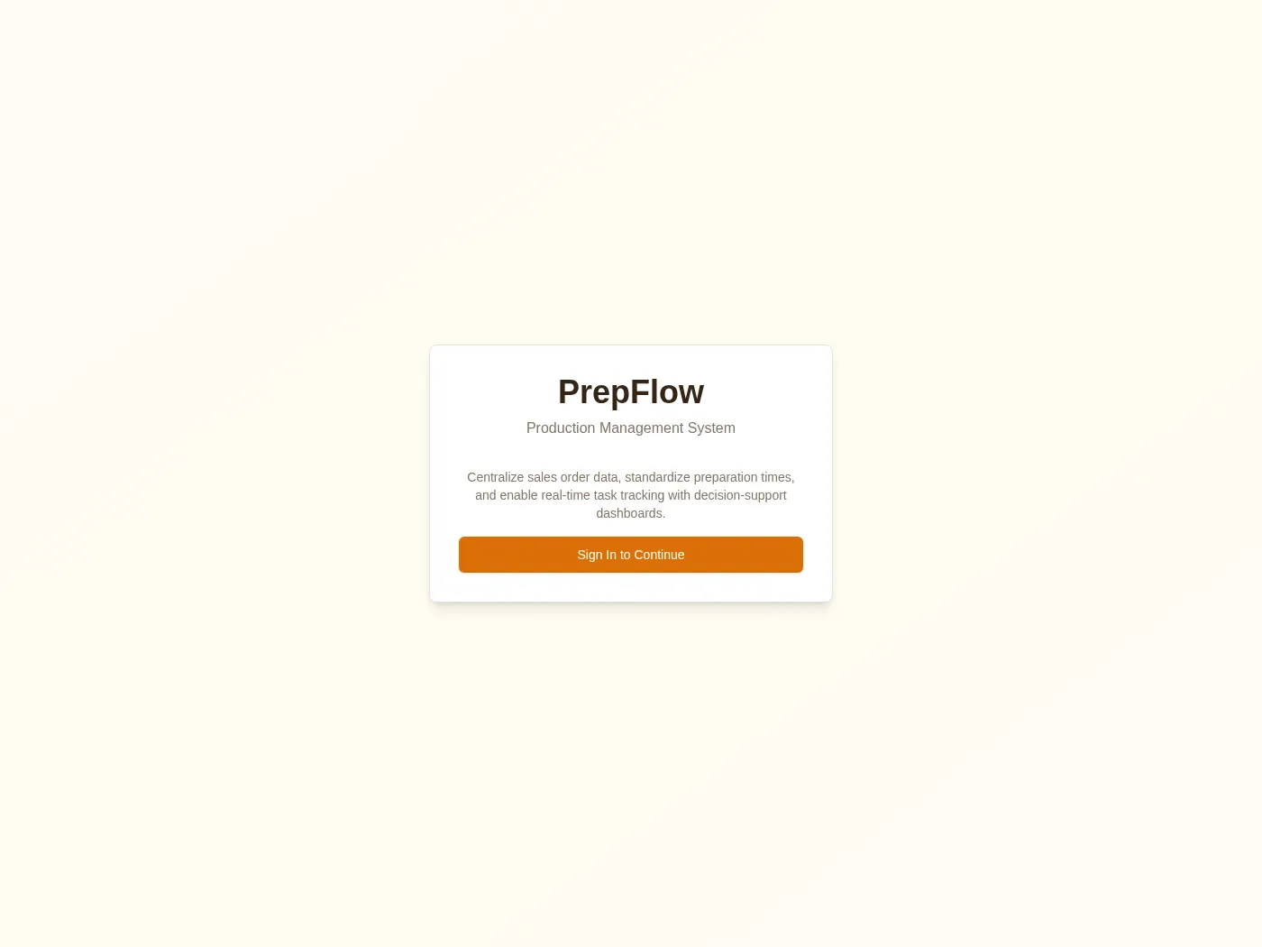 PrepFlow Manager