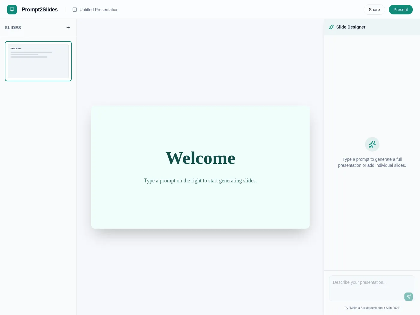 AI presentation Generator