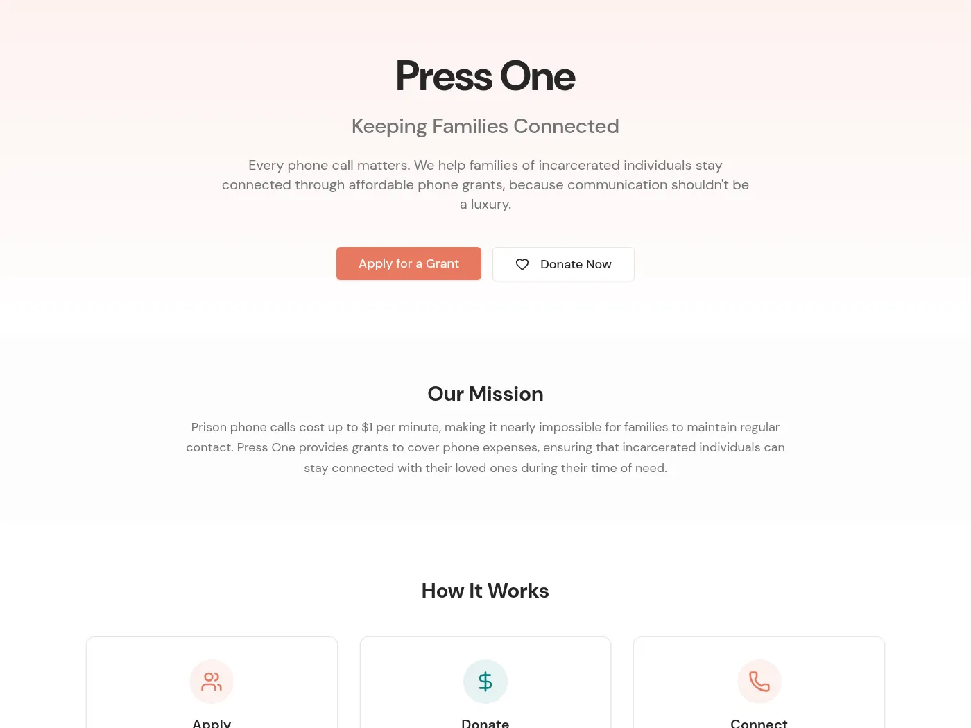 Press One Grants Portal