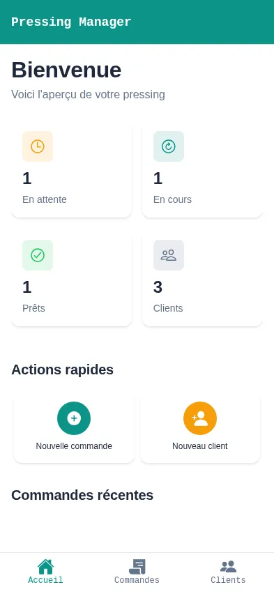 Pressing Management Mobile