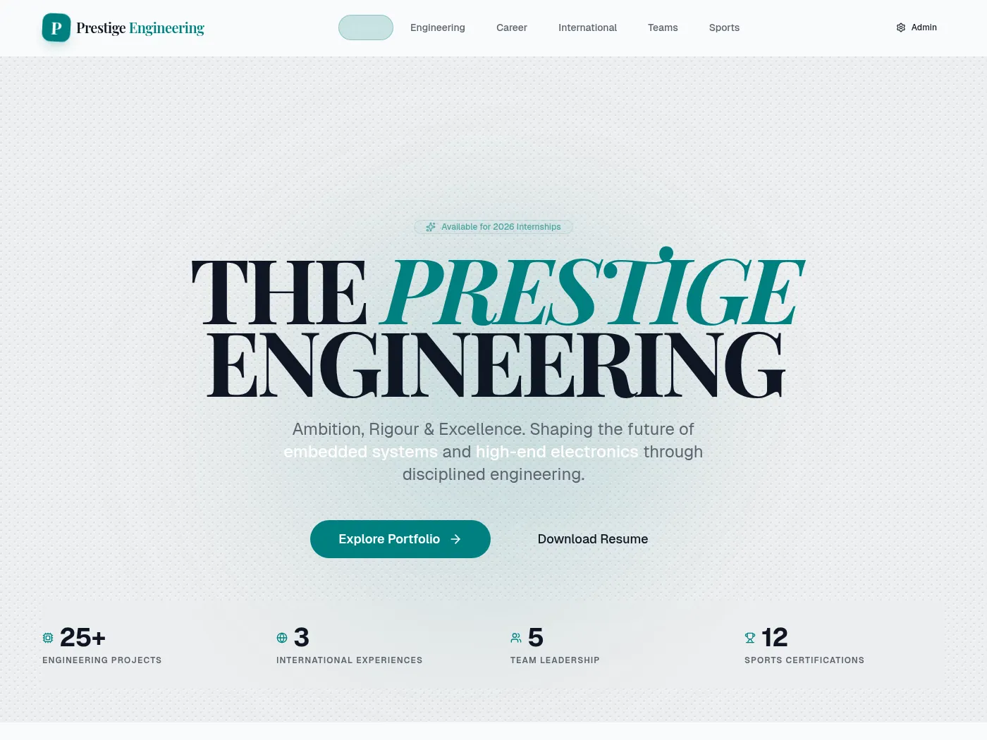 Prestige Engineering Portfolio