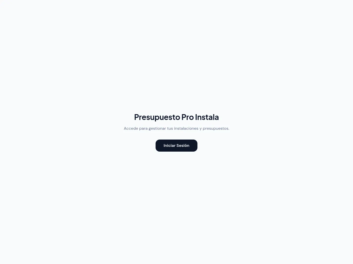 Presupuesto Pro Instala