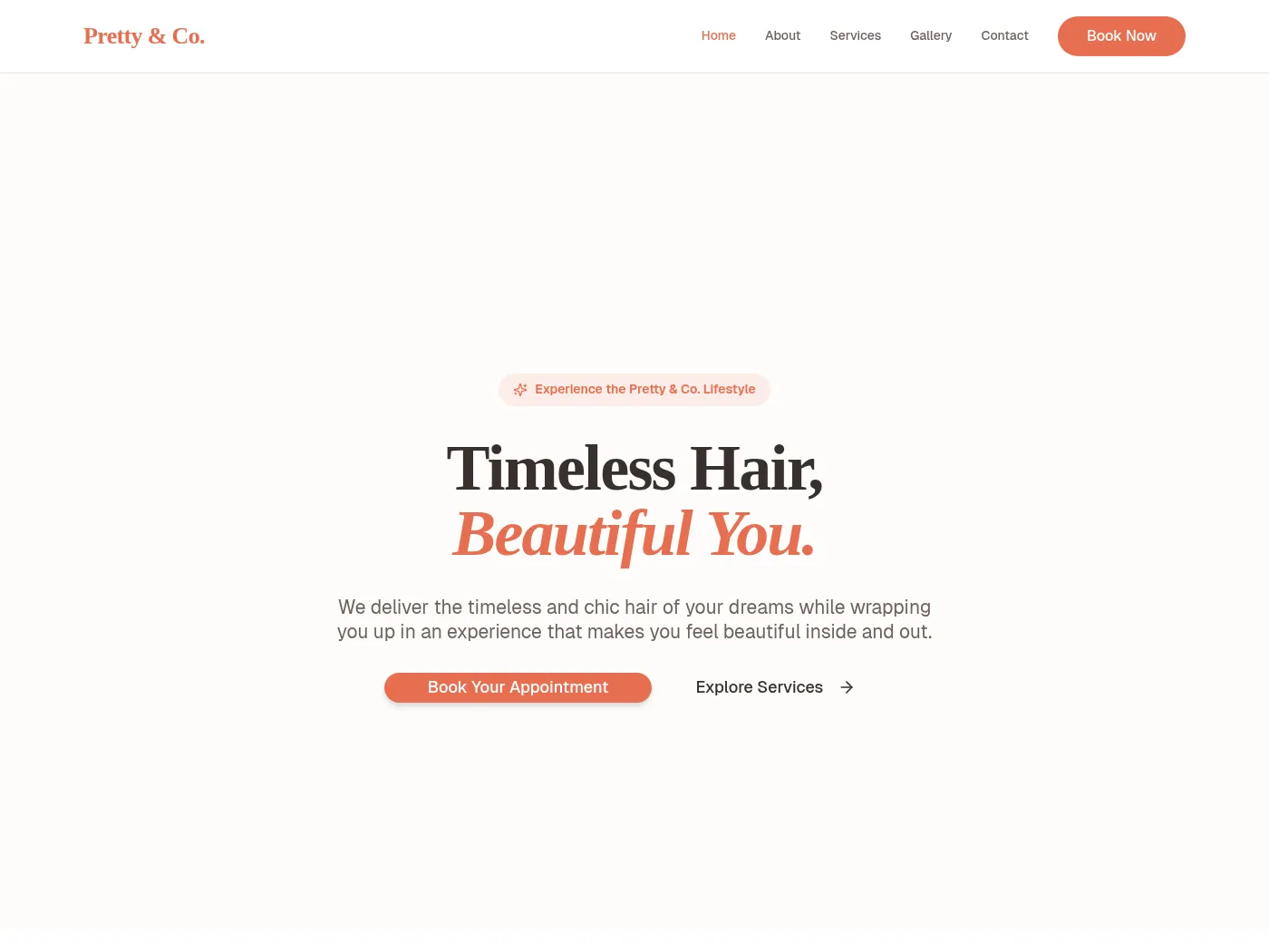 Pretty & Co Website Refresh