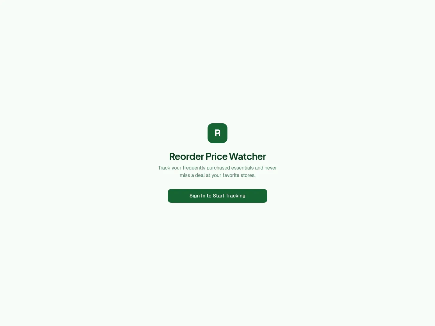 Reorder Price Watcher