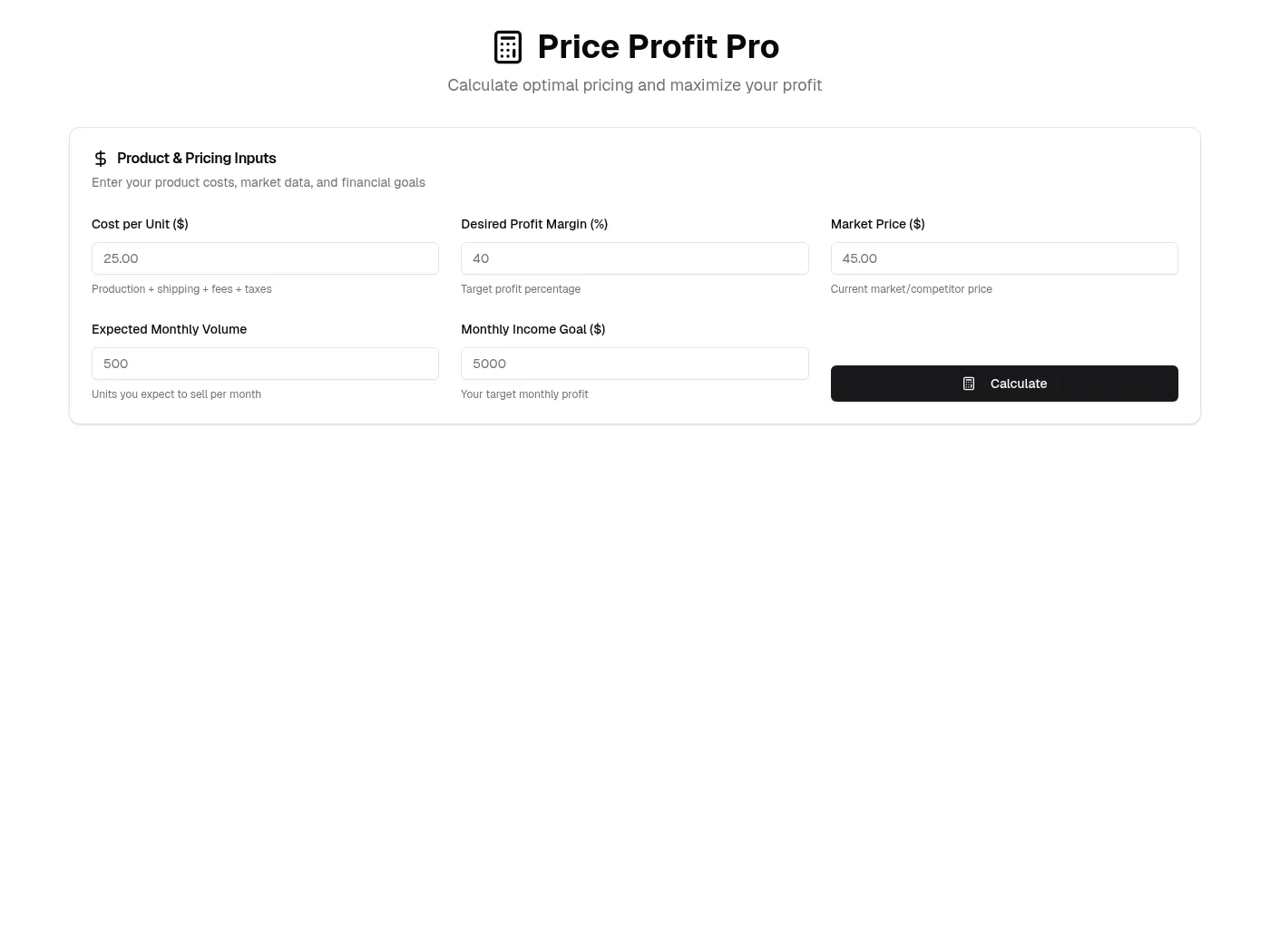 Price Profit Pro