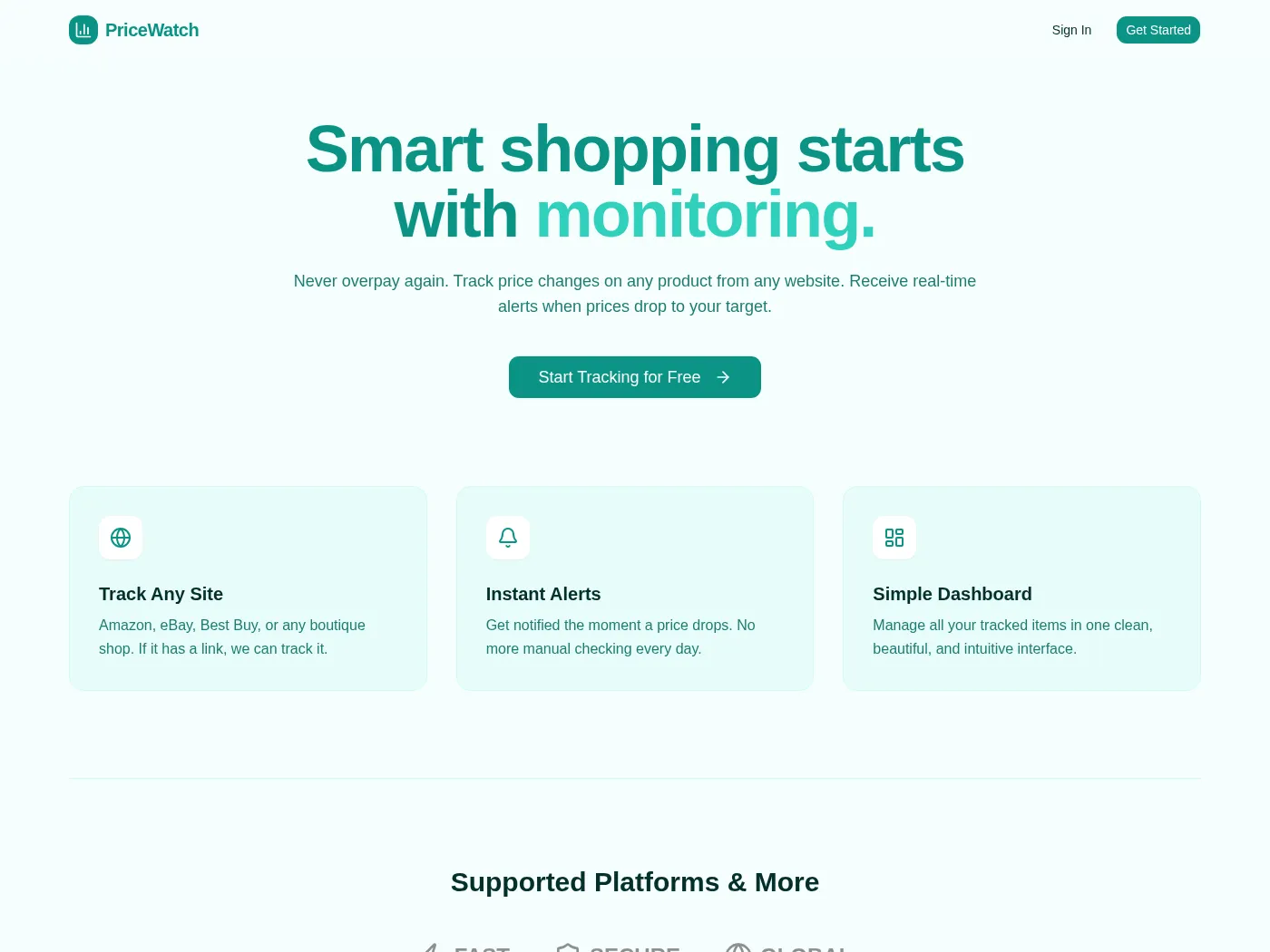 PriceWatch Web Tracker