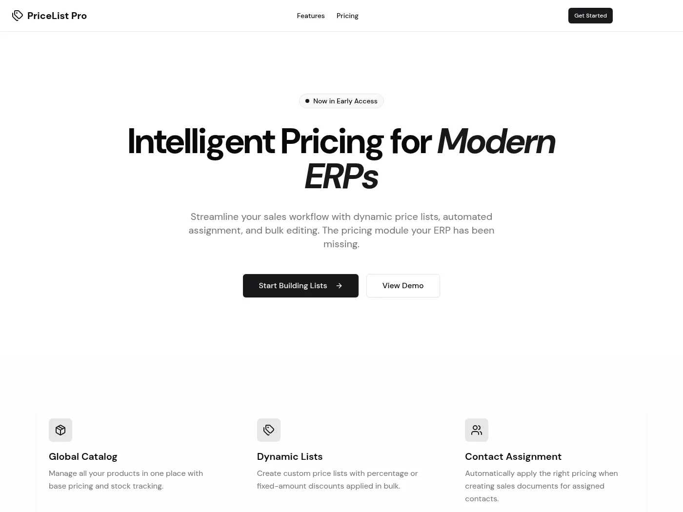 PriceList Pro ERP
