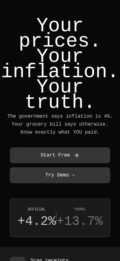 PriceMemory: Inflation Tracker