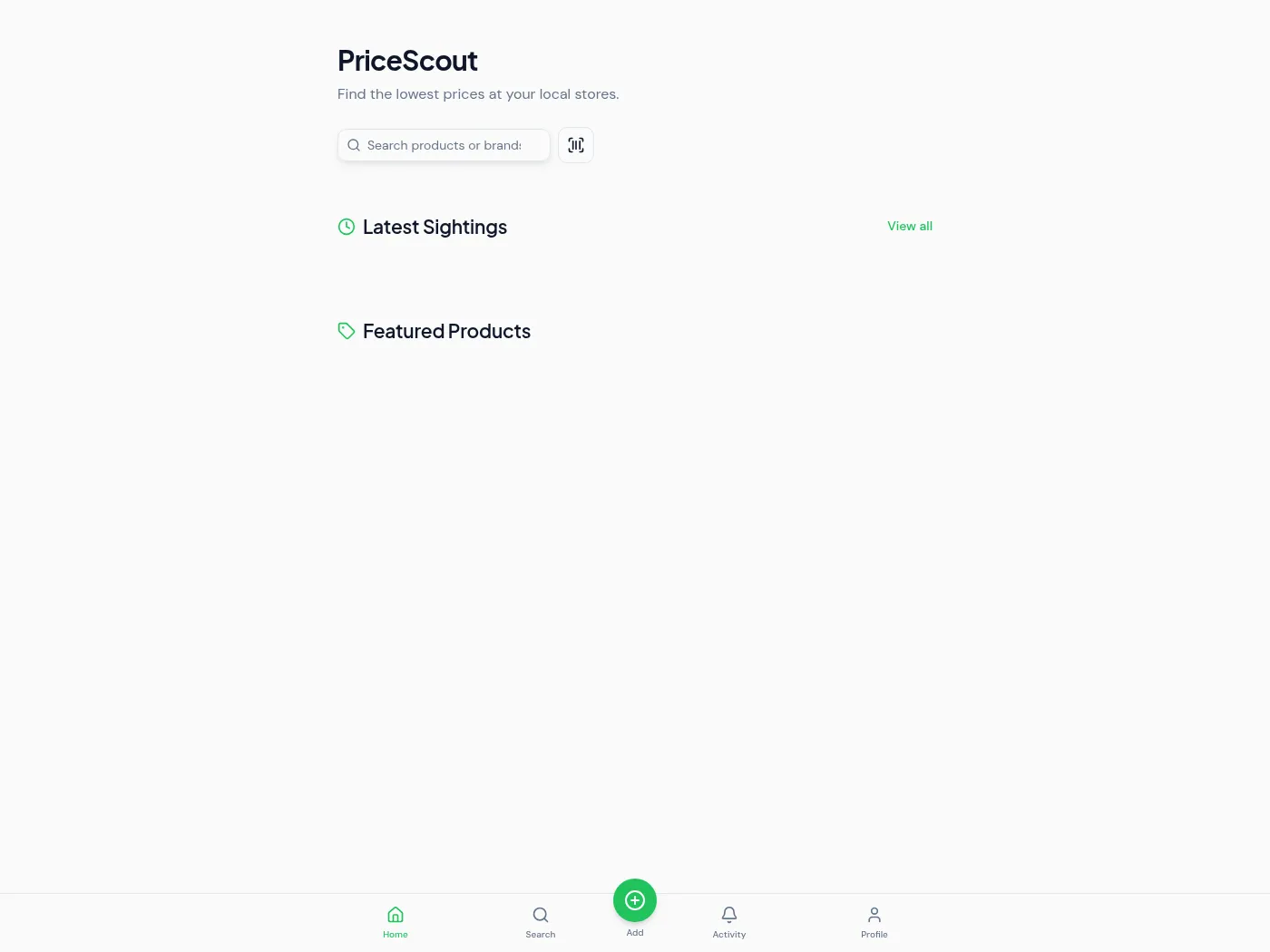 PriceScout Mobile Web