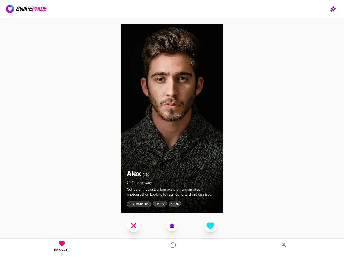 Pride Swipe Demo