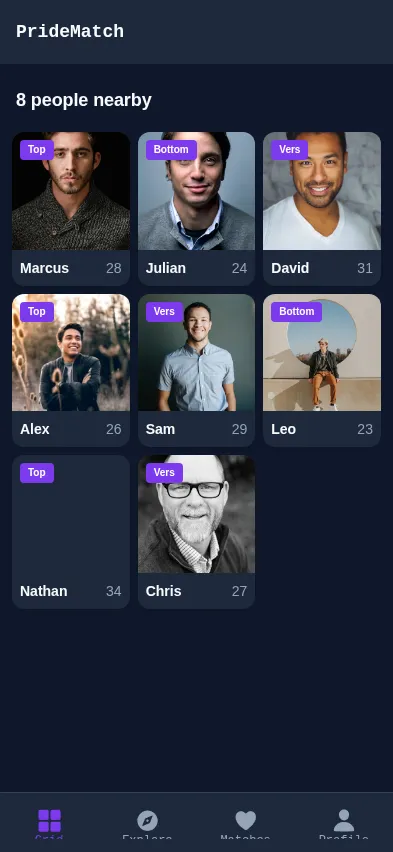 PrideMatch Dating App