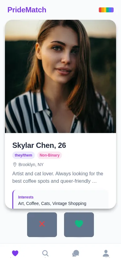 PrideMatch Dating App
