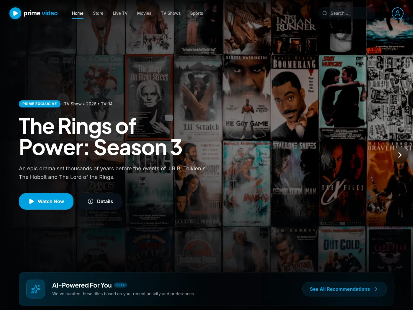 Design Prime Video TV Clone