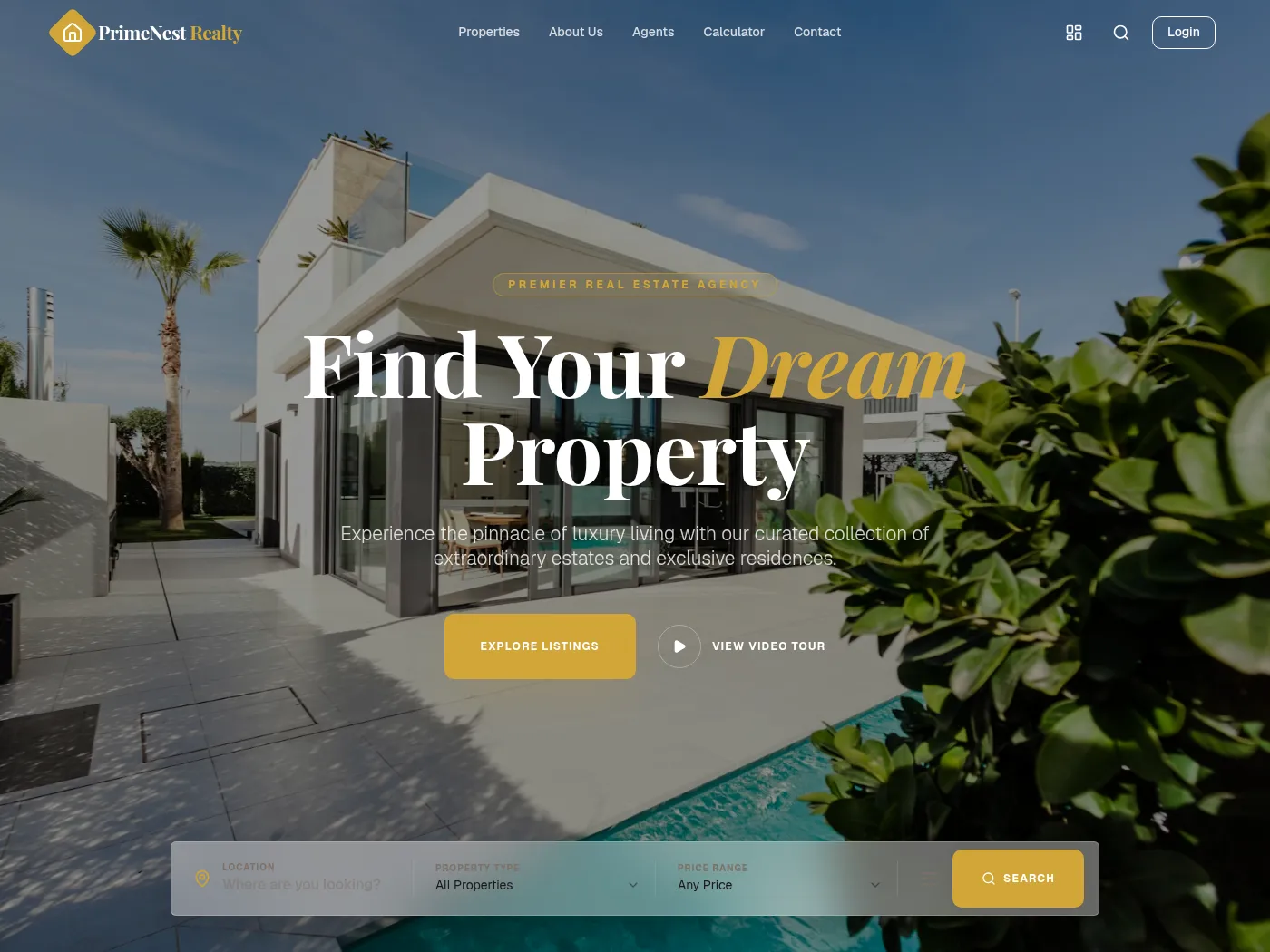 PrimeNest Realty Luxe Site