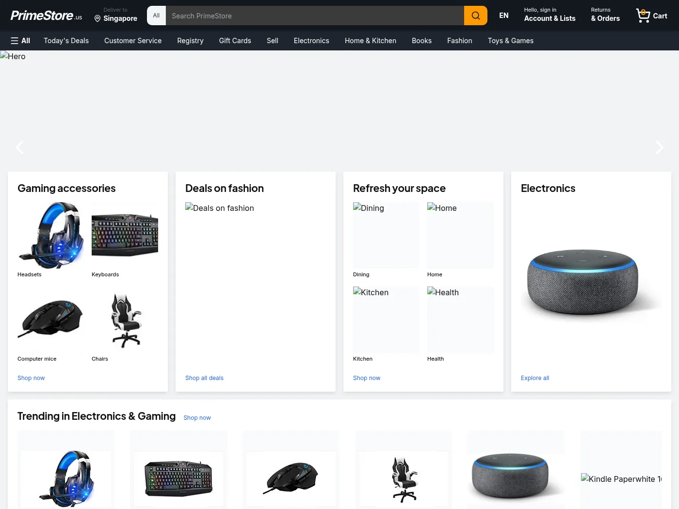 PrimeStore Ecommerce