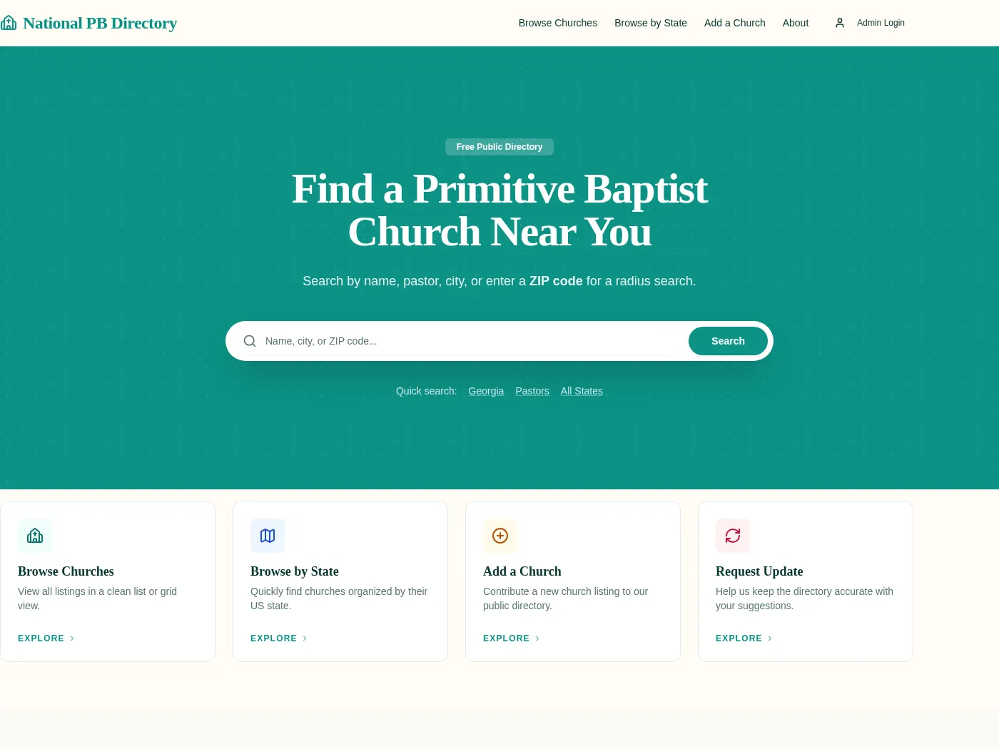 Primitive Baptist Directory