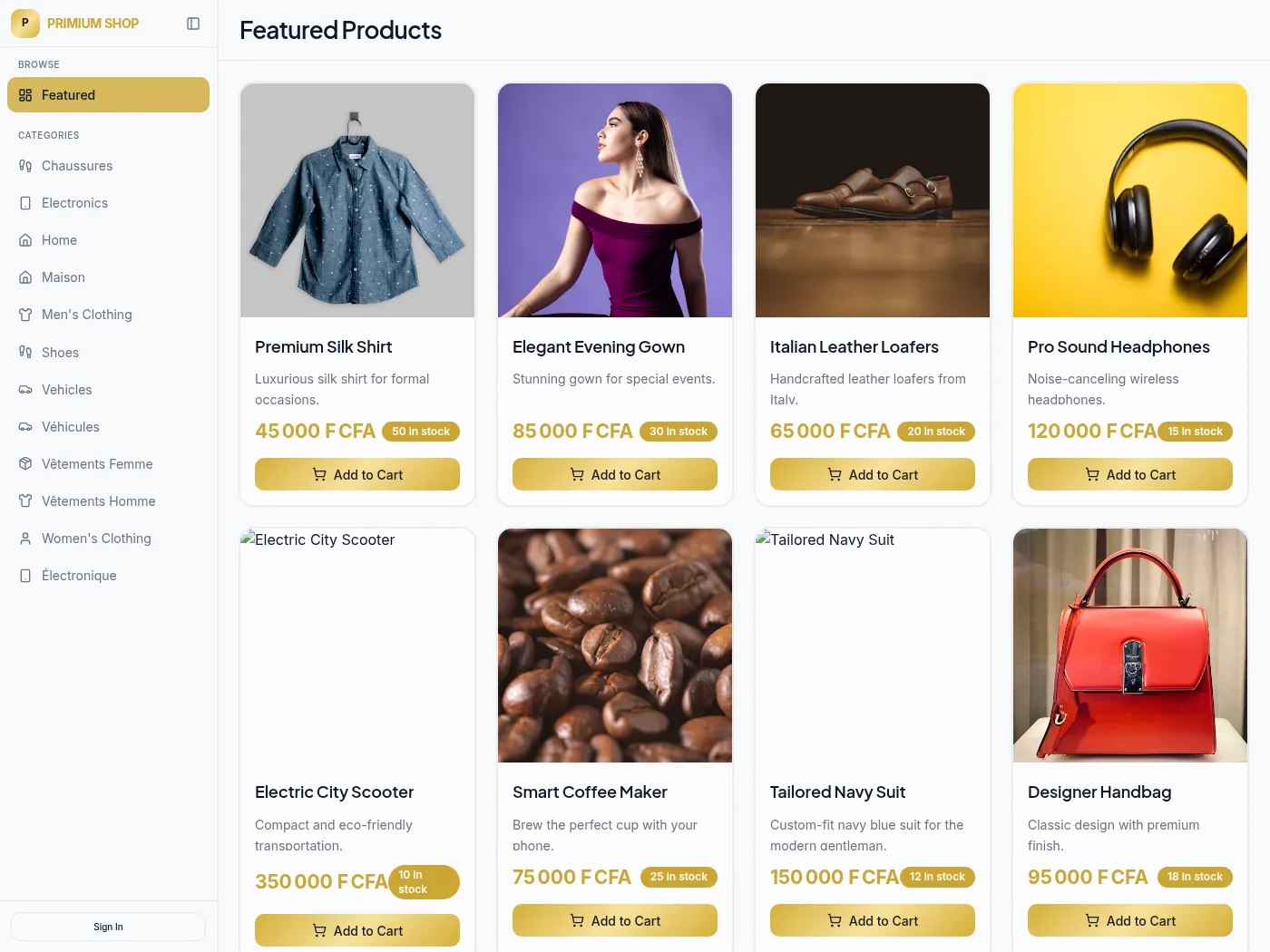 Primium Shop Platform