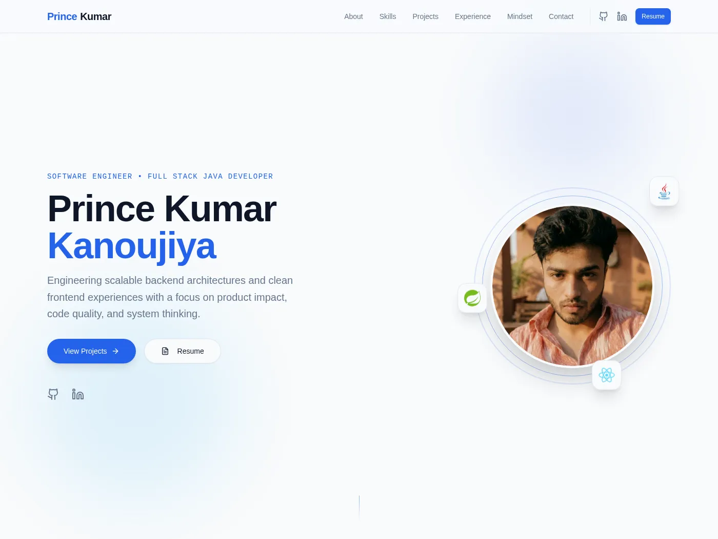 Prince Kumar Portfolio