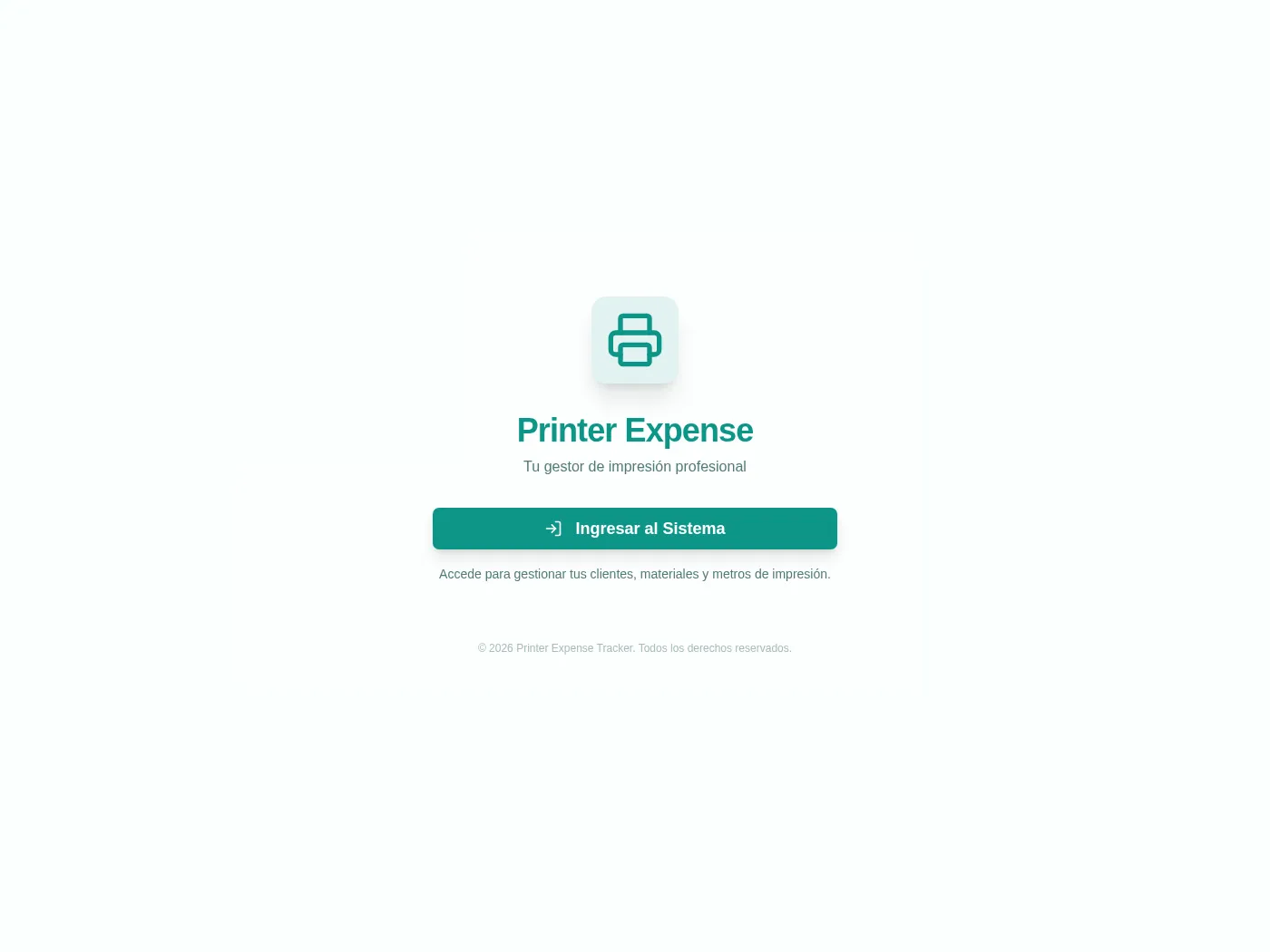 Printer Expense Tracker
