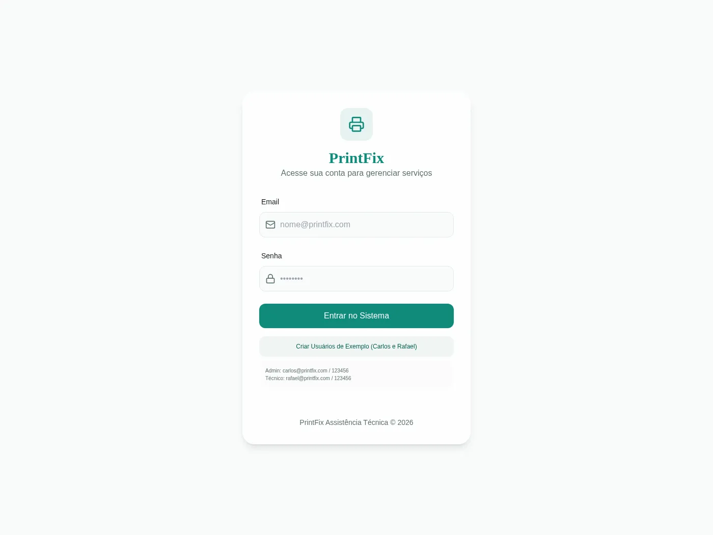 PrintFix Dashboard