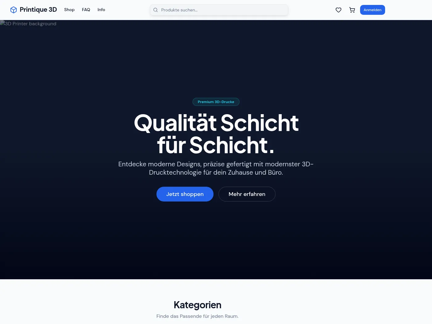 Printique 3D E-Commerce