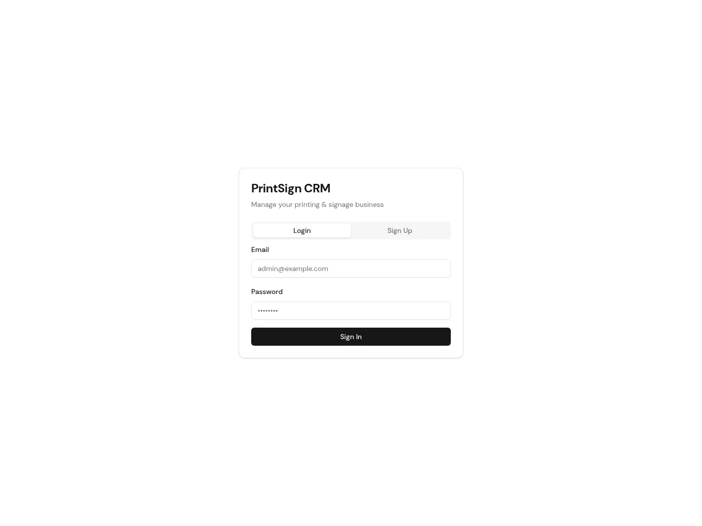 PrintSign CRM