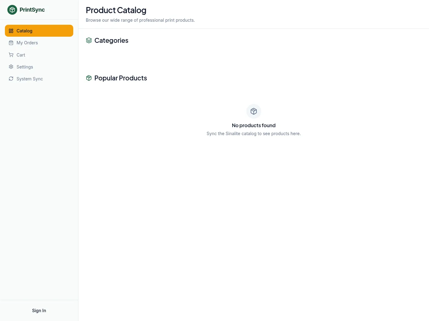 PrintSync Storefront