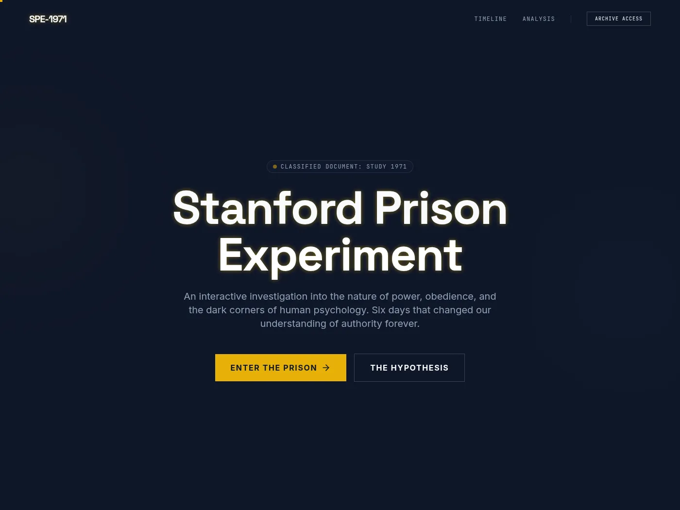 Prison Experiment Explorer