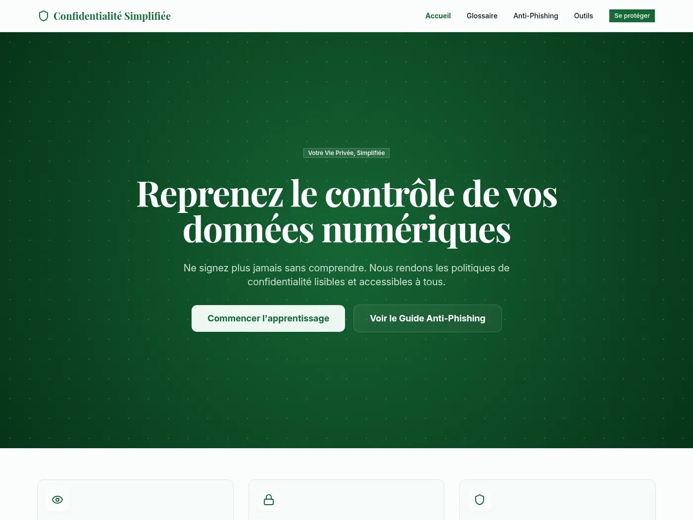 Confidentialité Simplifiée