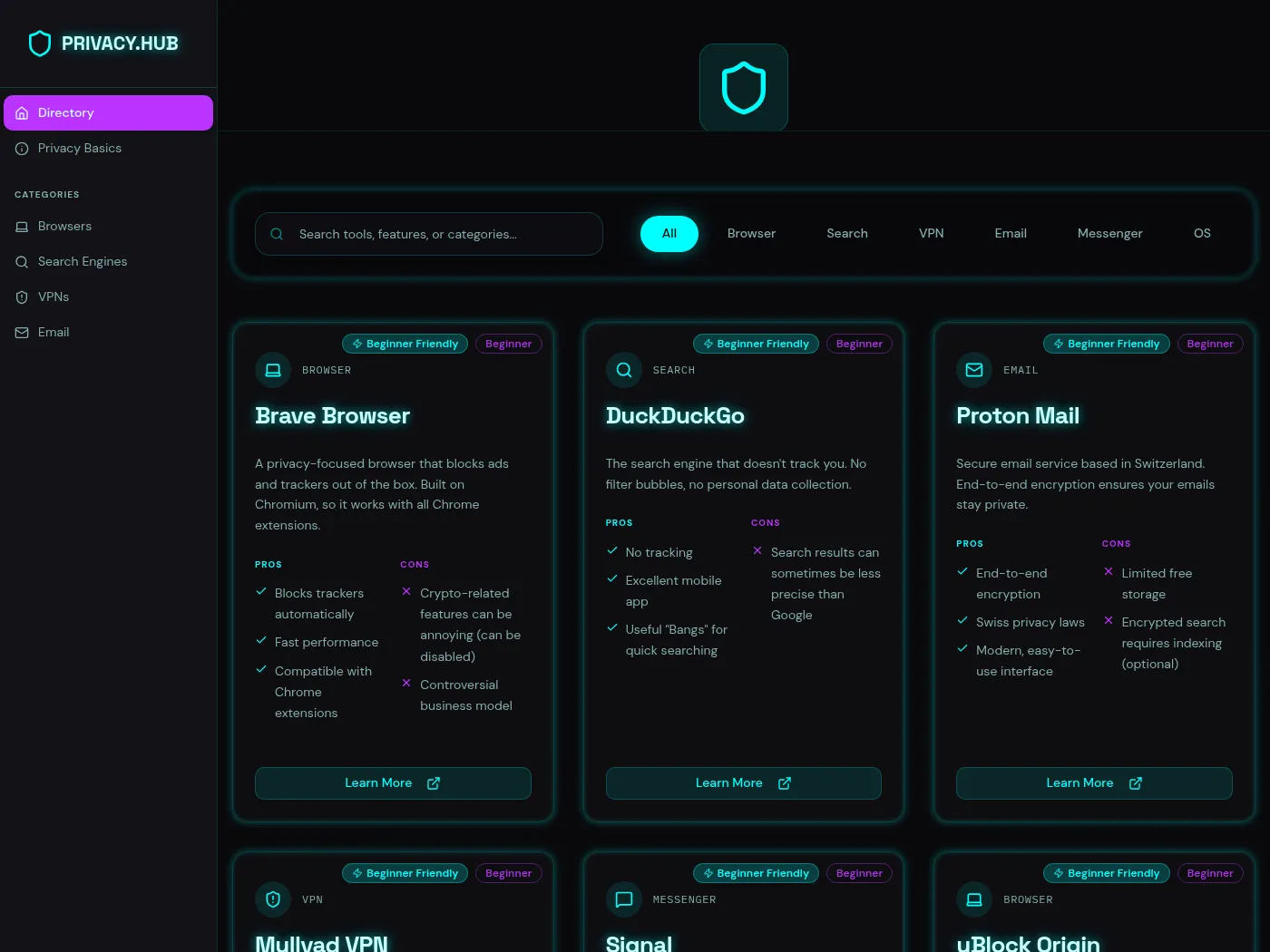 Privacy Toolkit Hub