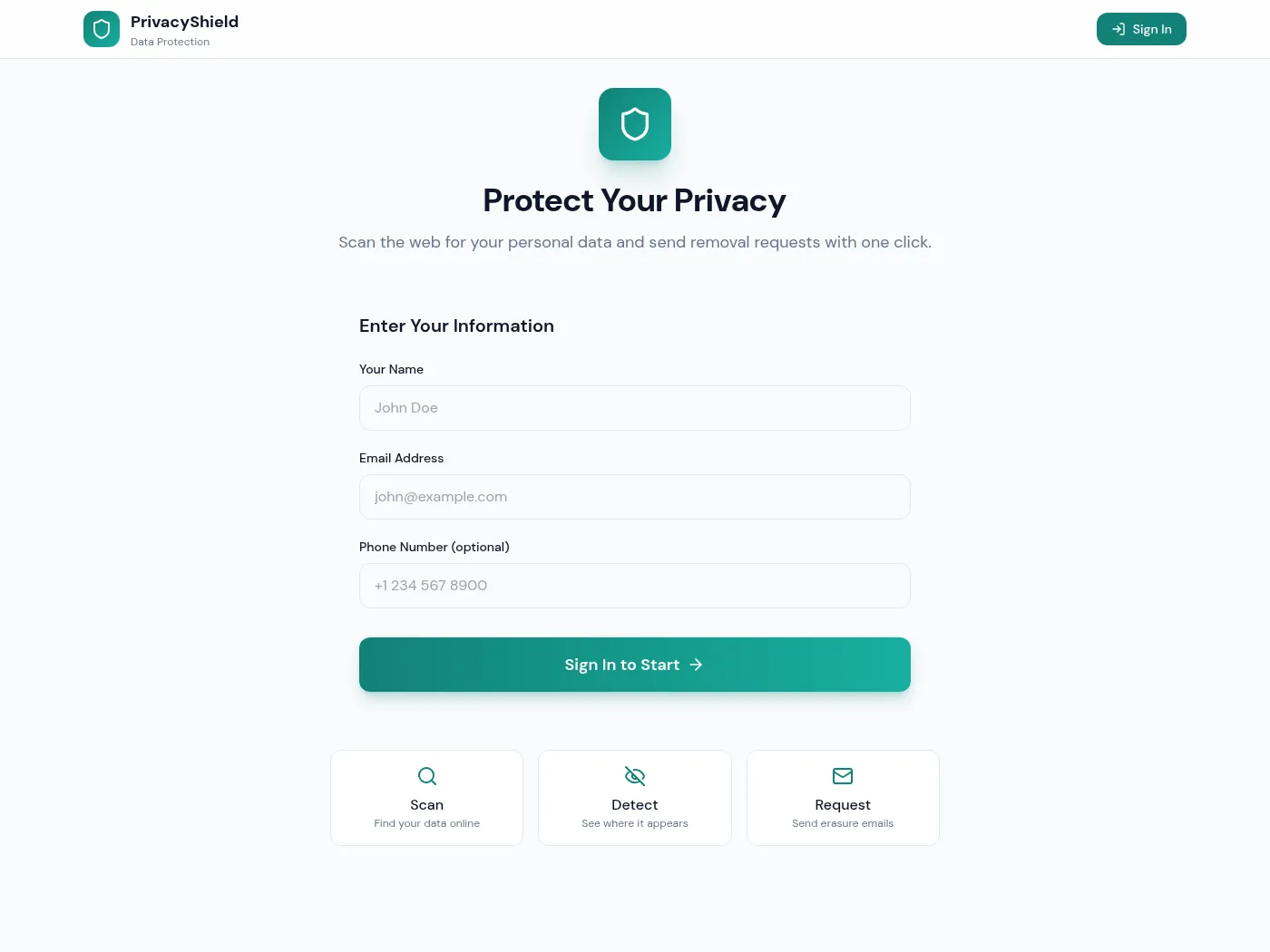 PrivacyShield App