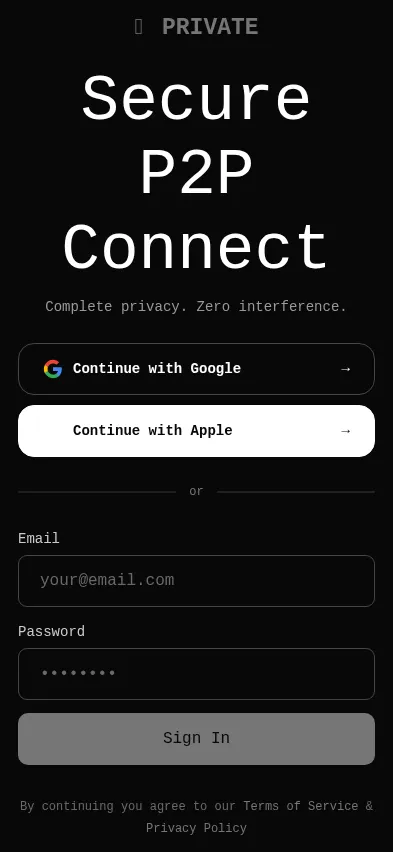Private P2P Connect