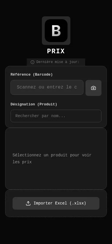 Prix Product Scanner