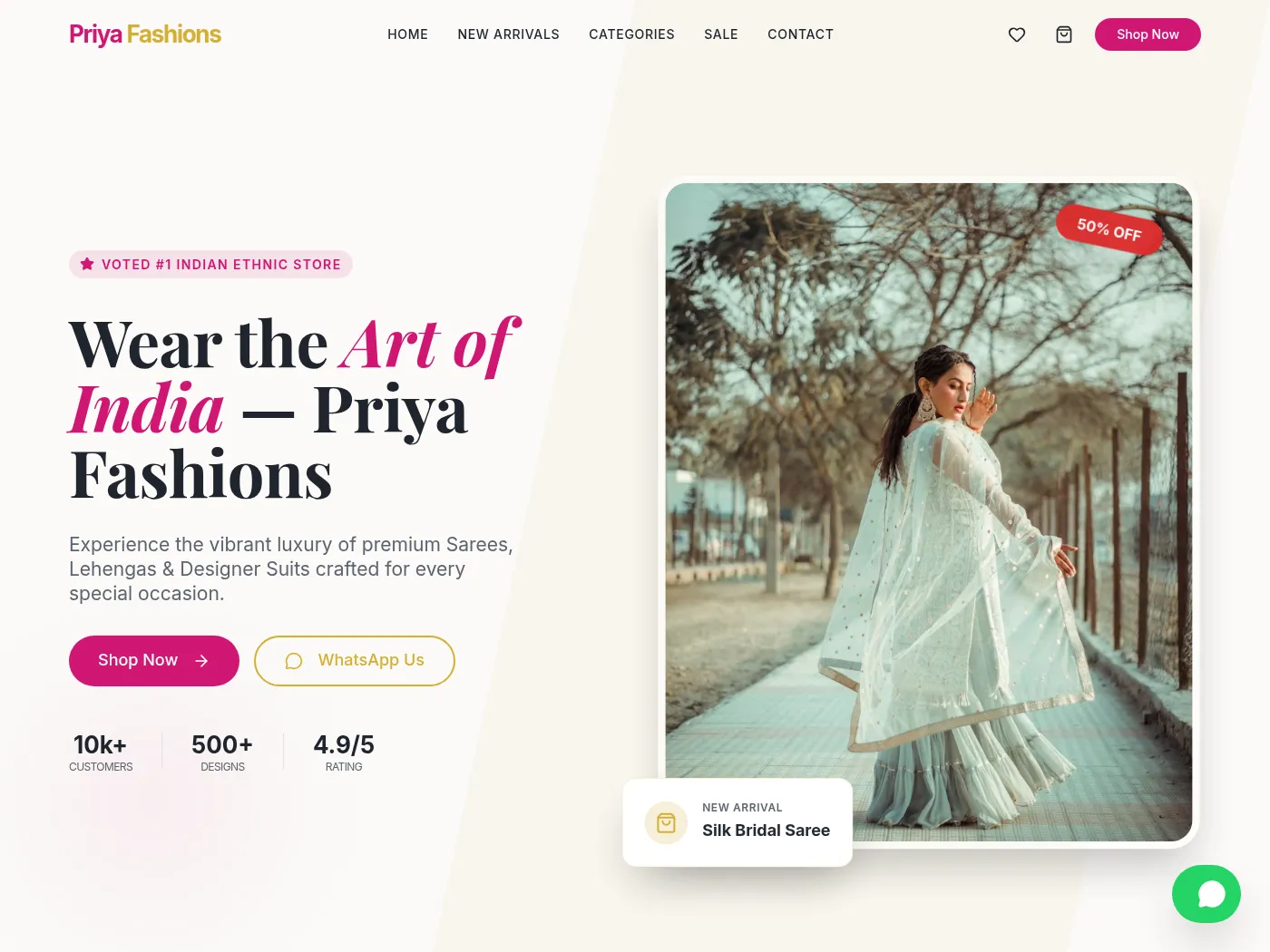 Priya Fashions Storefront