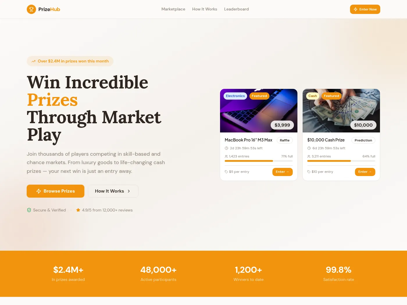 Prize Marketplace Hub