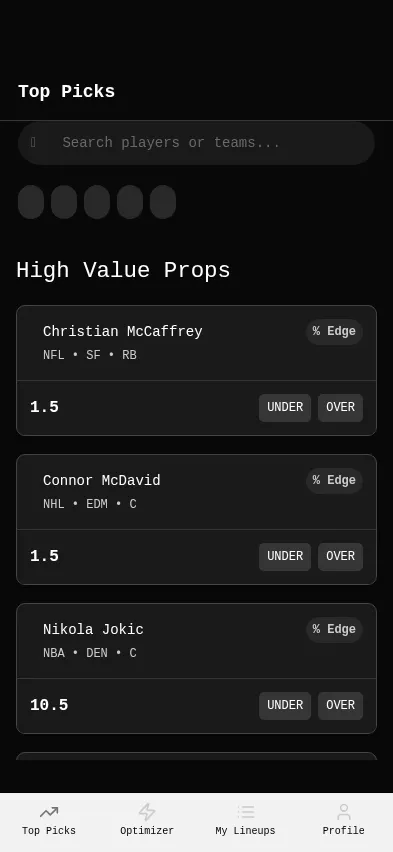 PrizePicks Lineup Optimizer